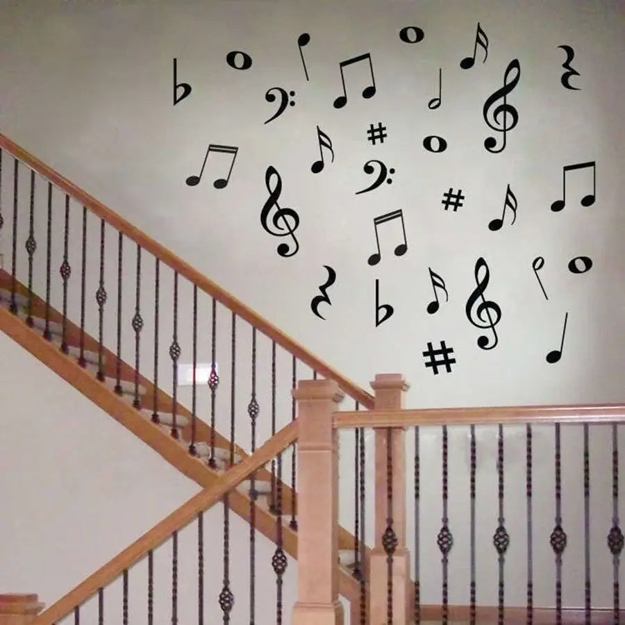 hot selling 28 Vinyl MUSIC Musical NOTES Variety Pack Wall Decor Decal ...