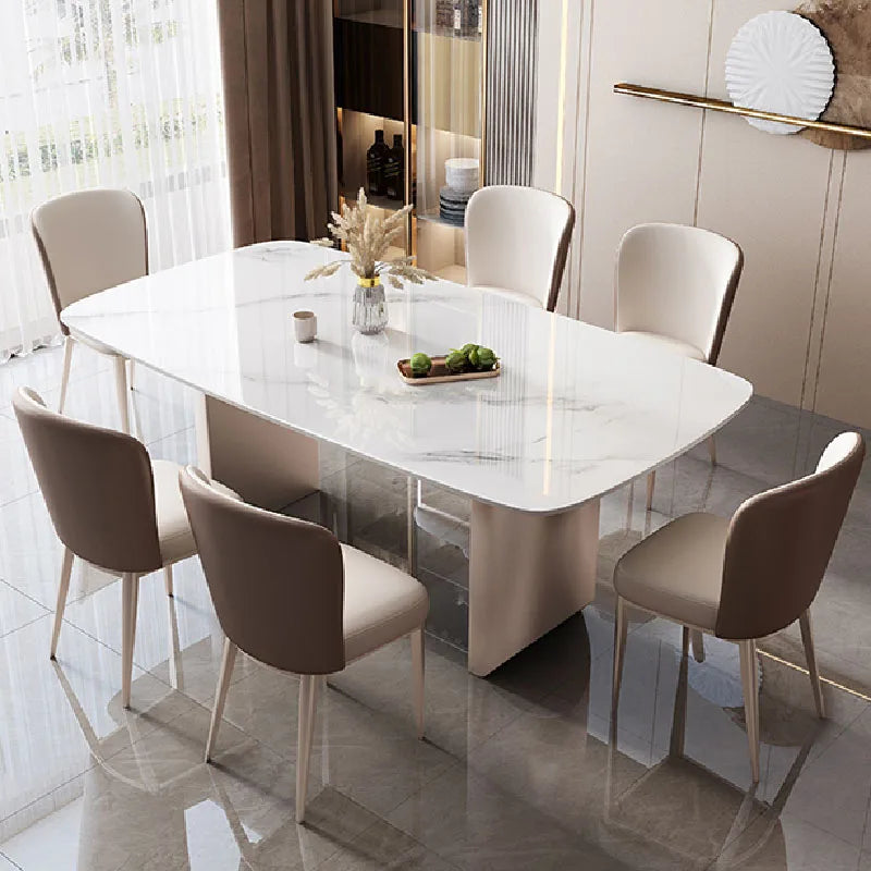 Nordic Kitchen Dinning Table Set Marble Luxury Hotel Center Table ...